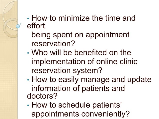 Online clinic reservation | PPTX