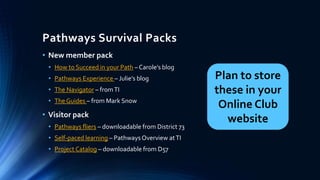 Online clubs pathways integration | PPT