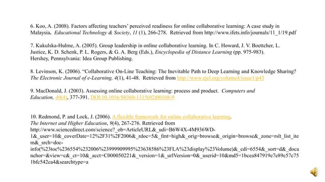 Online collaborative learning | PPTX