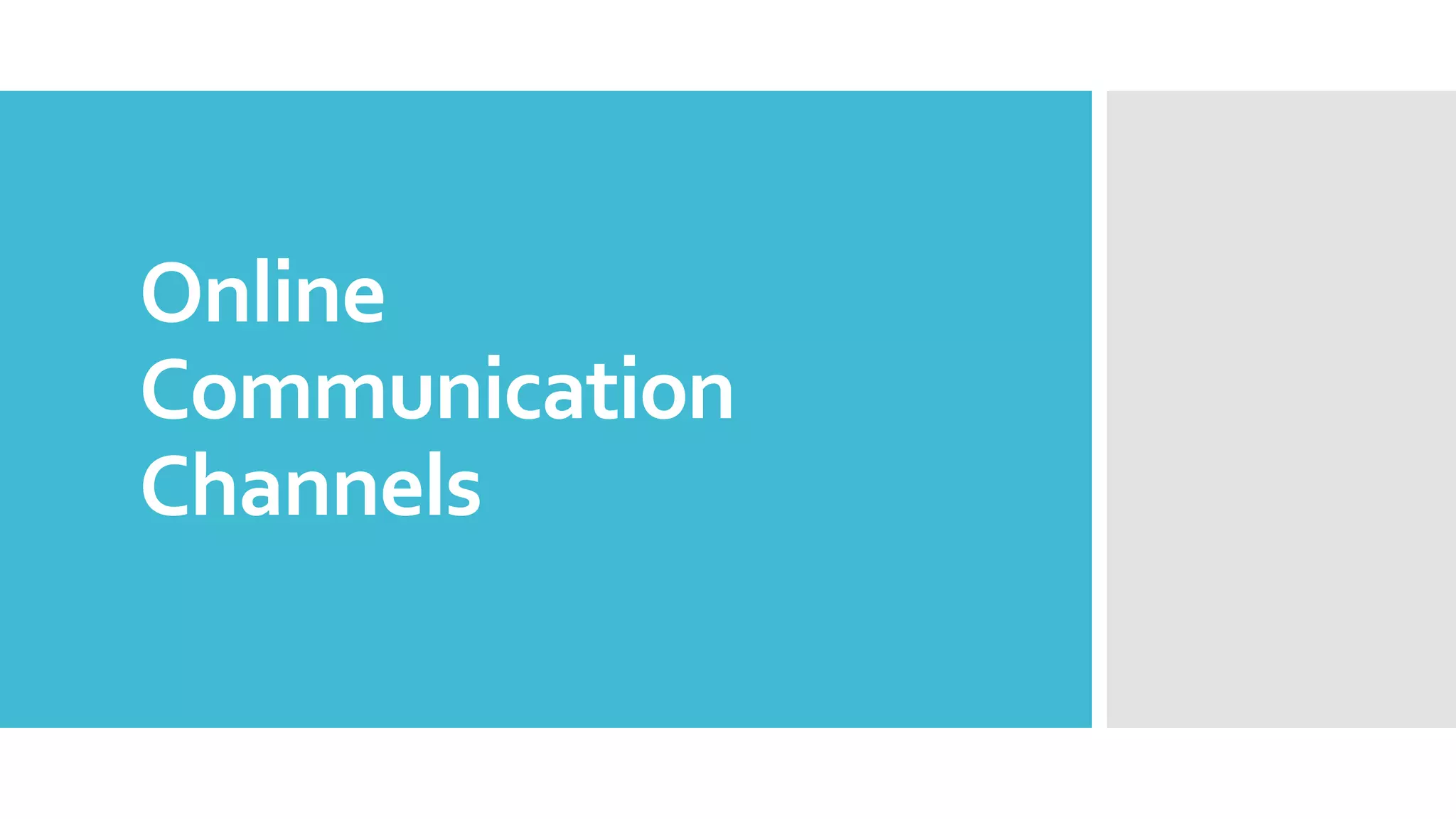 Online Communication Tools | PPTX