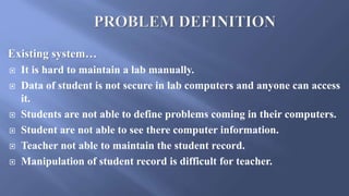 Online computer lab management system | PPTX