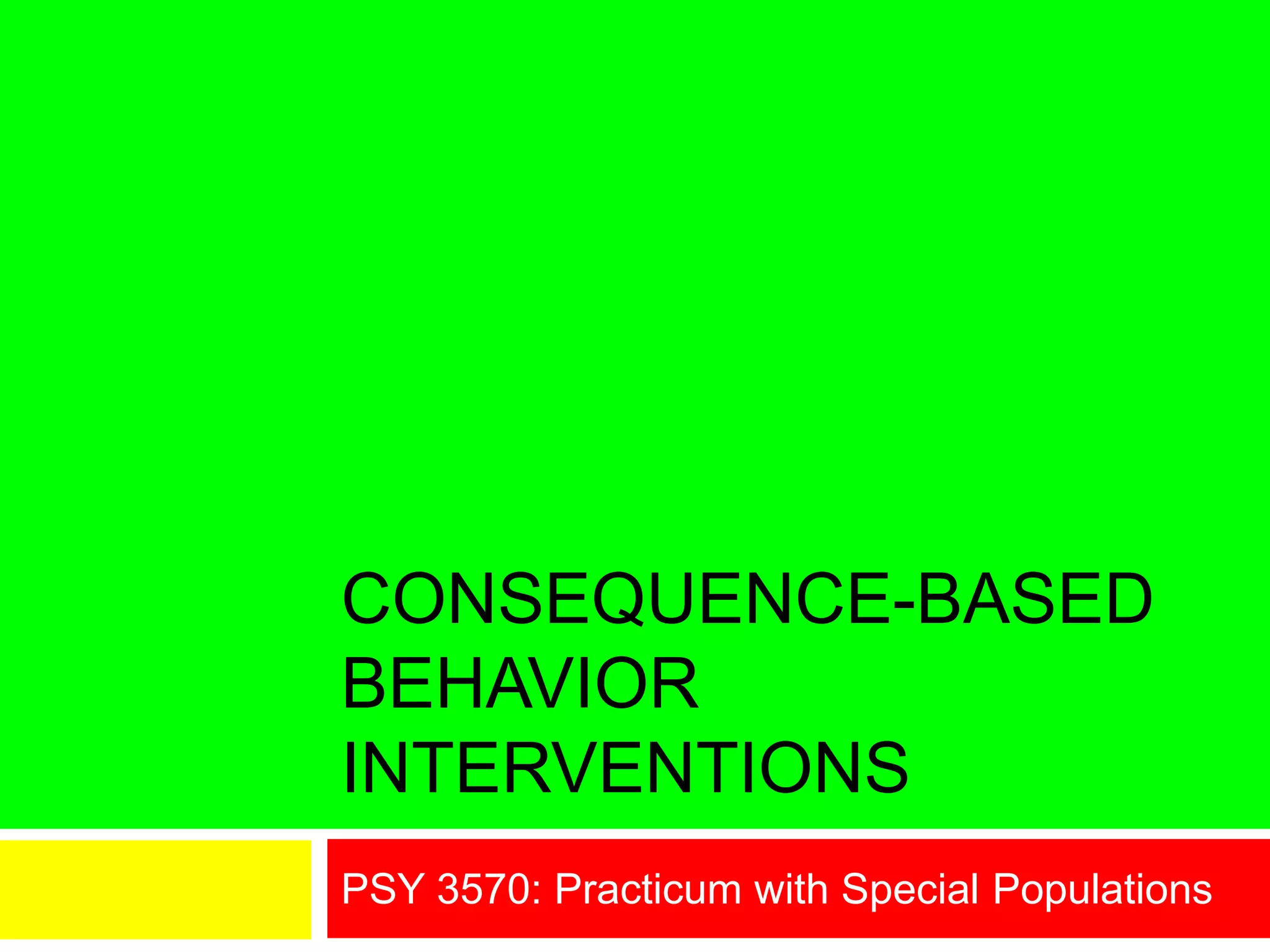 Consequence Interventions | PPTX