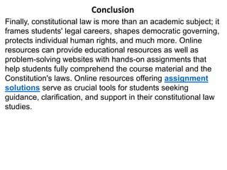 Understanding the Functions of Constitutional Law | PPT