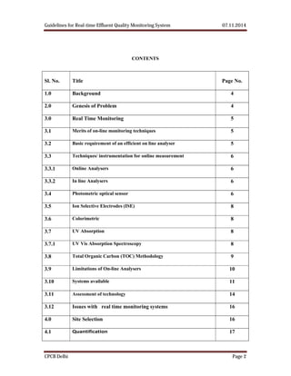 Online continuous monitoring system | PDF