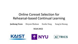 Online Coreset Selection for Rehearsal-based Continual Learning | PDF | Databases | Computer ...