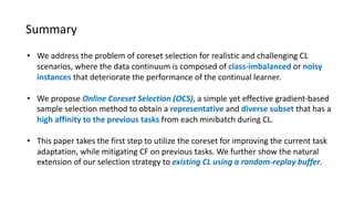 Online Coreset Selection for Rehearsal-based Continual Learning | PDF
