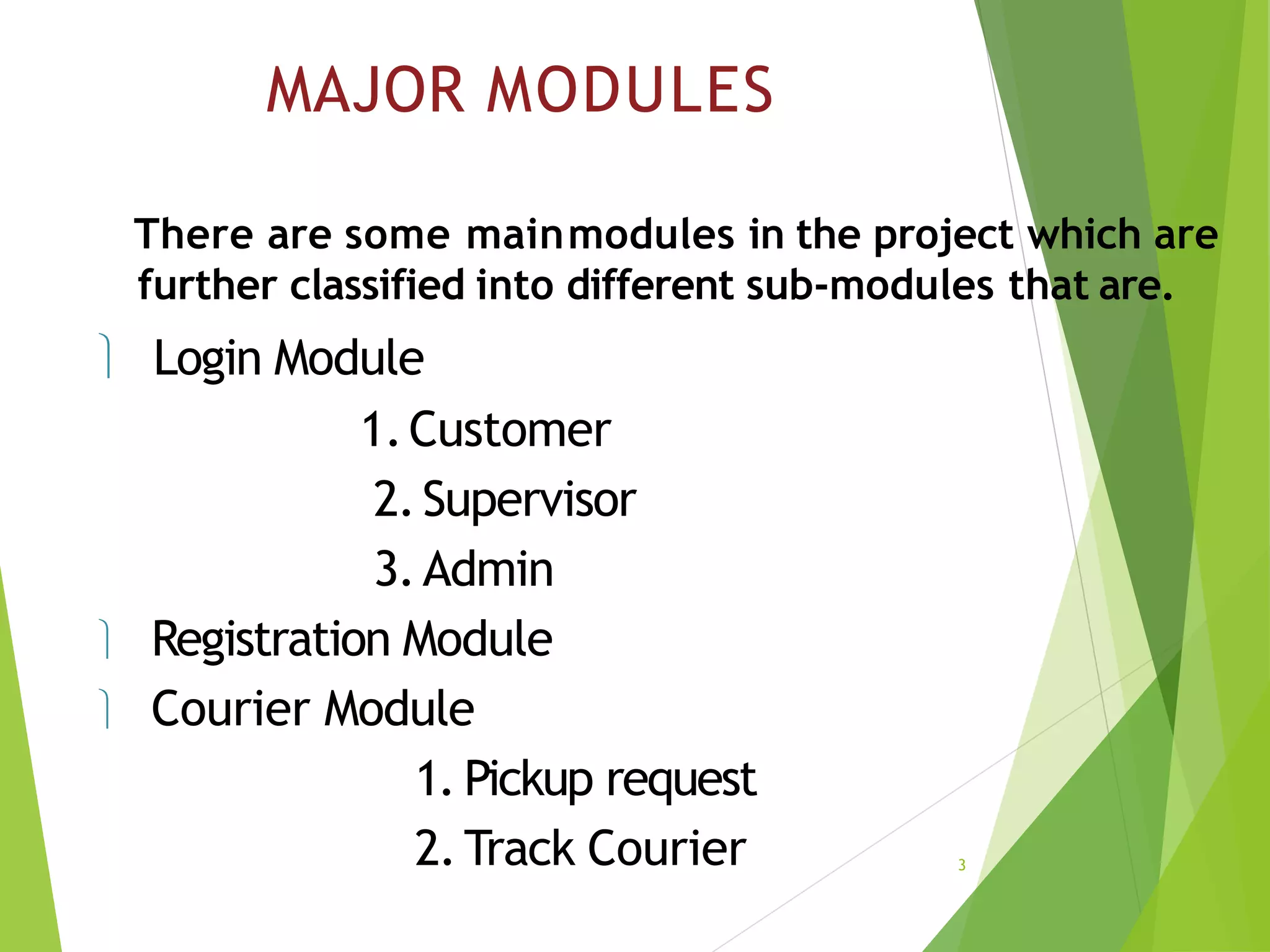 Online Courier Management System | PPTX