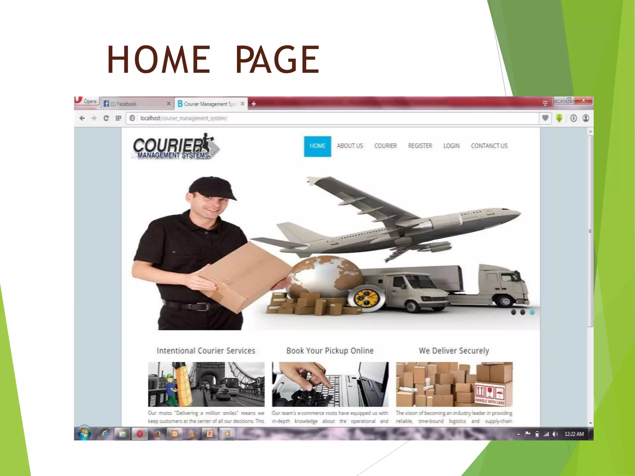 Online Courier Management System | PPTX
