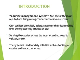 Online Courier Management System | PPTX