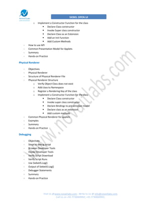 Online course content siebel open ui | PDF