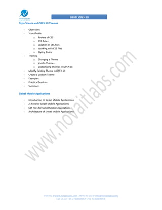 Online course content siebel open ui | PDF