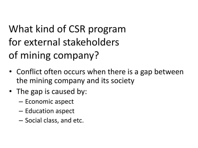 Online Course CSR in Mining for Sustainability | PPT
