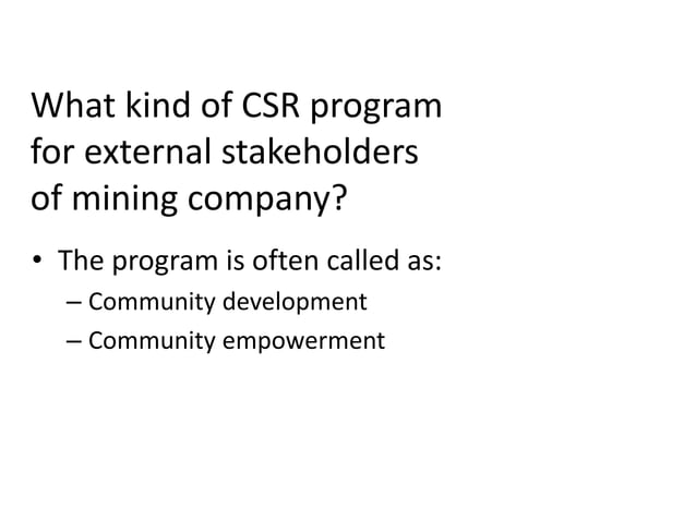 Online Course CSR in Mining for Sustainability | PPT