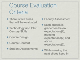 Online course evaluation | PPT