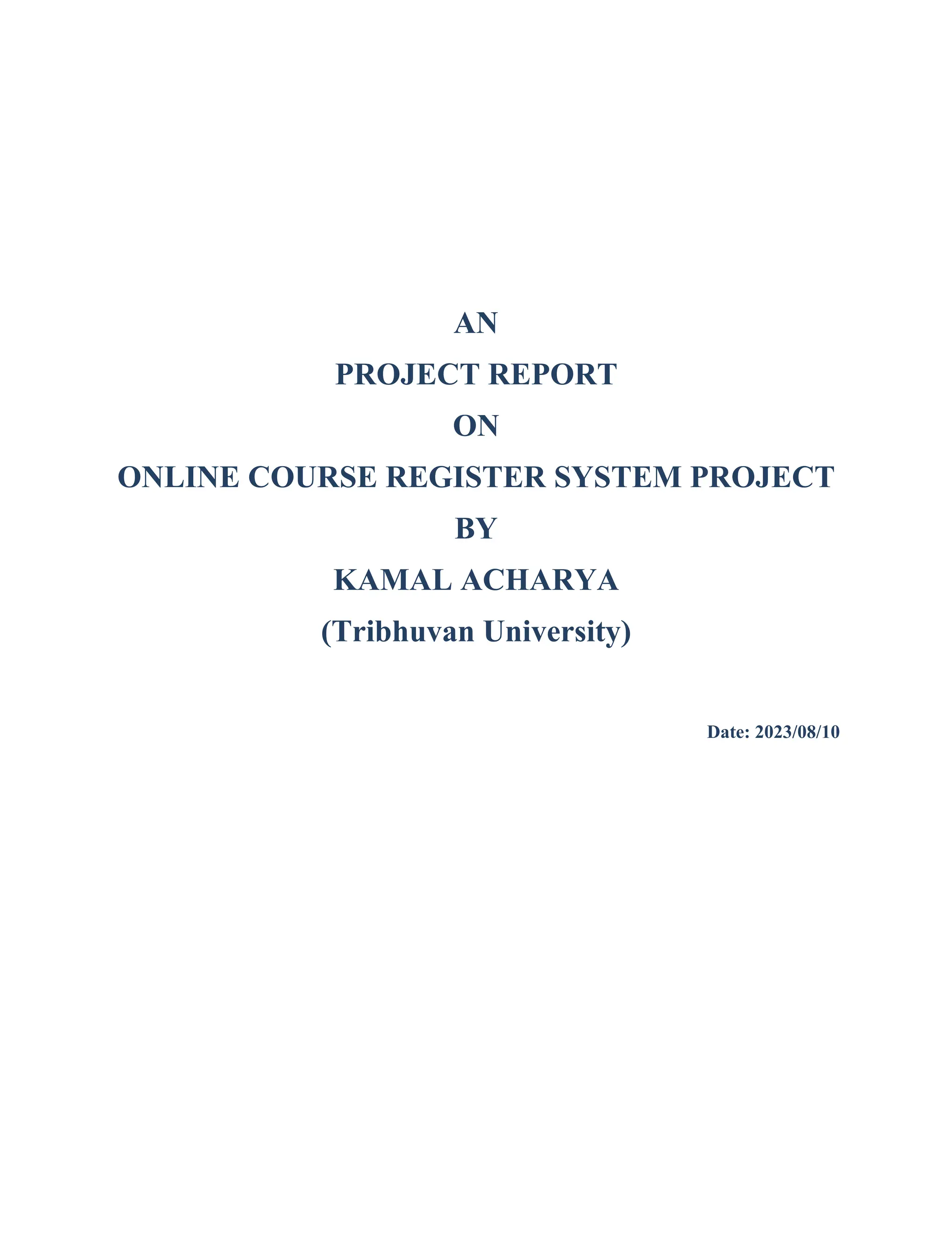 Online course register system project report.pdf