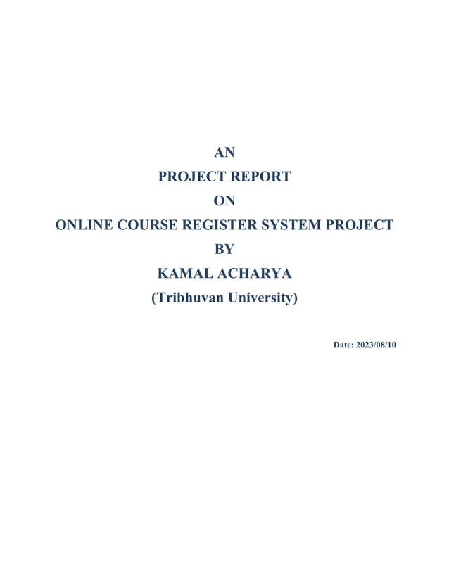 Online course register system project report.pdf
