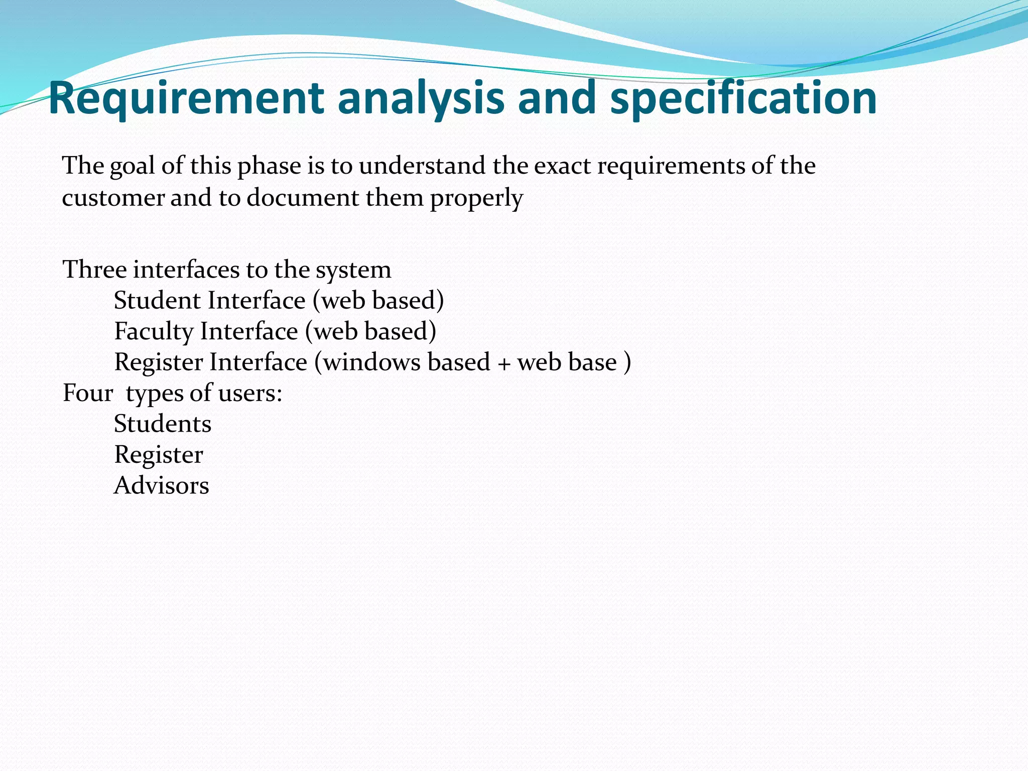 Online course registration system development software engineering ...