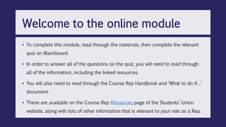 Online course rep training | PPT