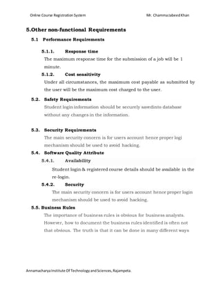 Online course reservation system | DOCX