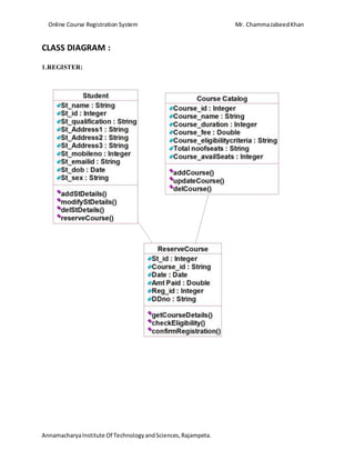 Online course reservation system | DOCX