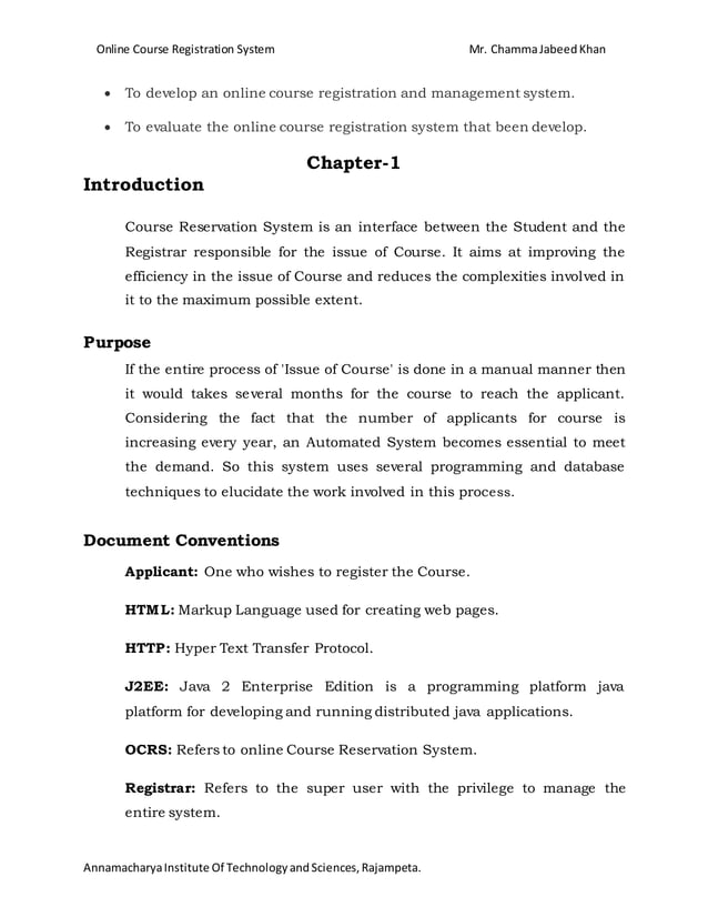 Online course reservation system | DOCX | Web Development | Internet