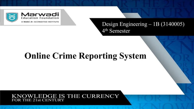 Online Crime Reporting System Presentation.pptx | Crime & Harmful Acts ...