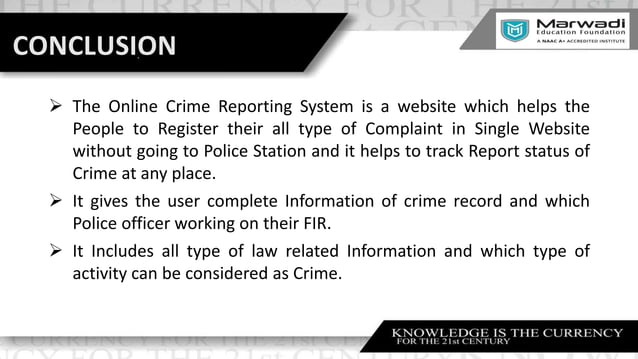 Online Crime Reporting System Presentation.pptx | Crime & Harmful Acts ...