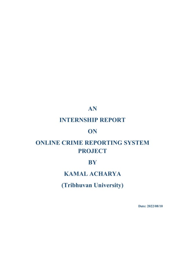 Online crime reporting system project.pdf | Computer Software and ...