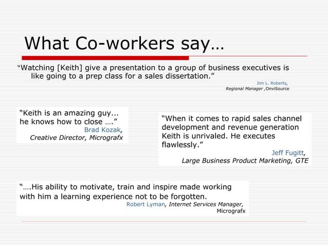 Online CV - Keith Magee | PPT