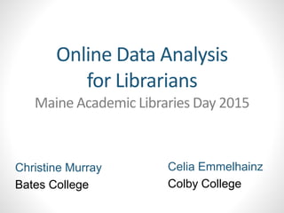 Online Data Analysis for Librarians using SDA and the General Social ...