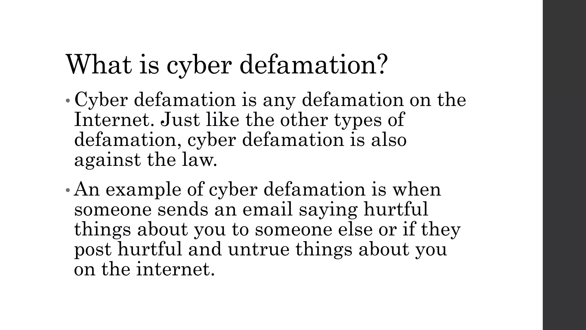 Online defamation | PPTX
