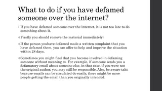 Online defamation | PPTX