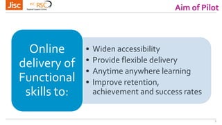 Insight into Online delivery of functional skills | PPTX