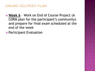 Online delivery plan sld | PPTX