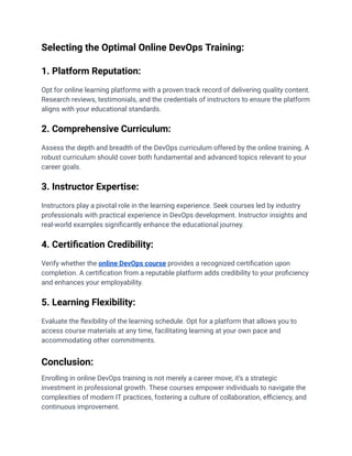 Online DevOps Training at H2KInfosys.pdf