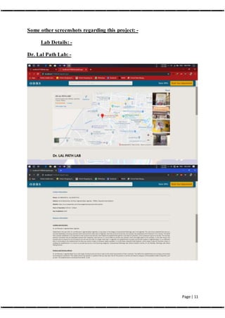 Online diagnostic lab booking system project report | DOCX