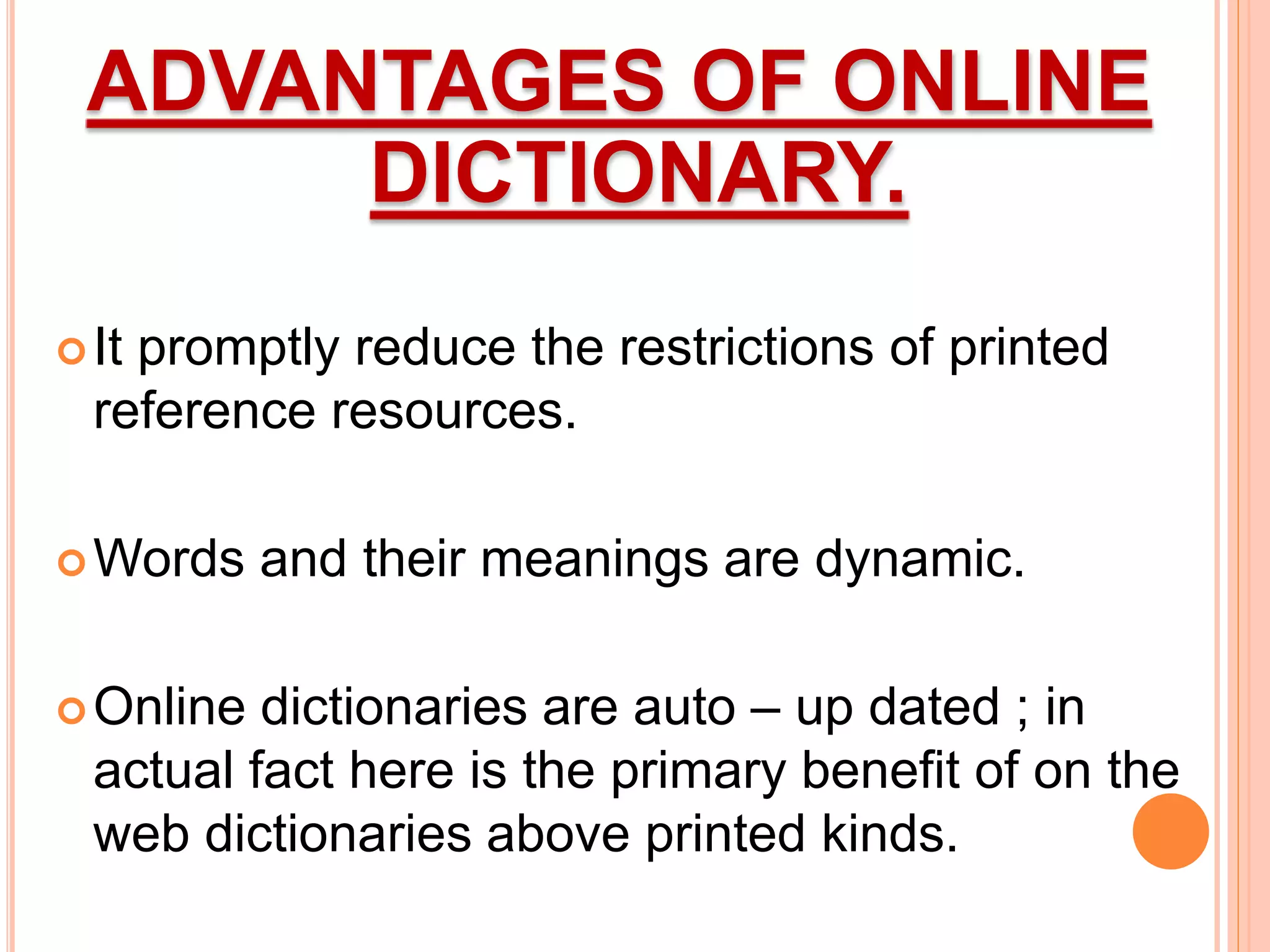 Online dictionary anaswara | PPTX