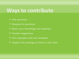 Online Discussions, Guidelines and Suggestions | PPS