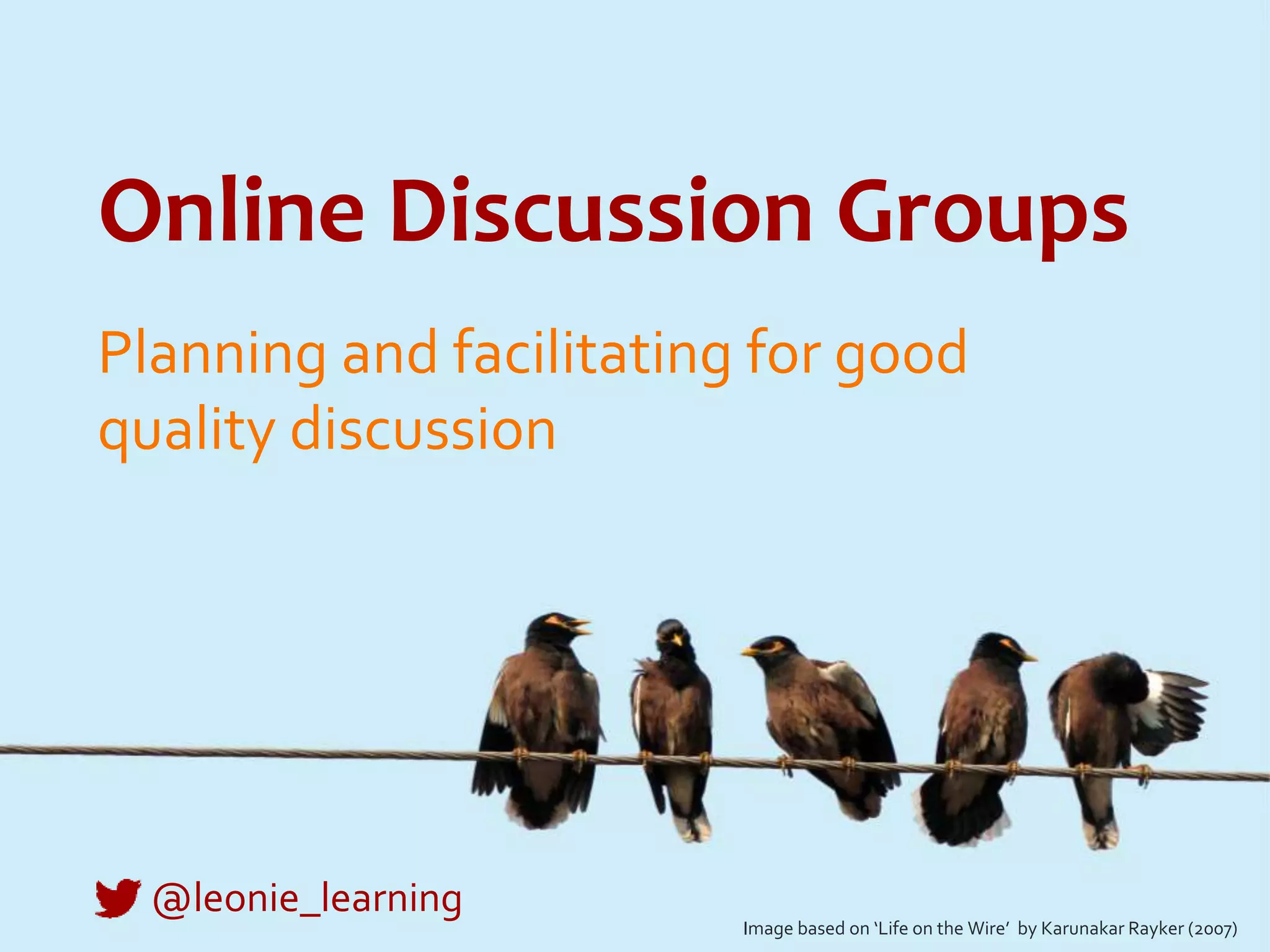 Online Discussion Groups - 2019 update | PPTX