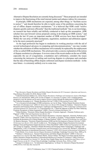 Online dispute resolution | PDF