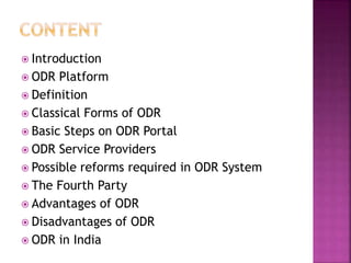 Online dispute resolution | PPTX