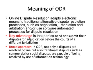 Online dispute resolution | PDF