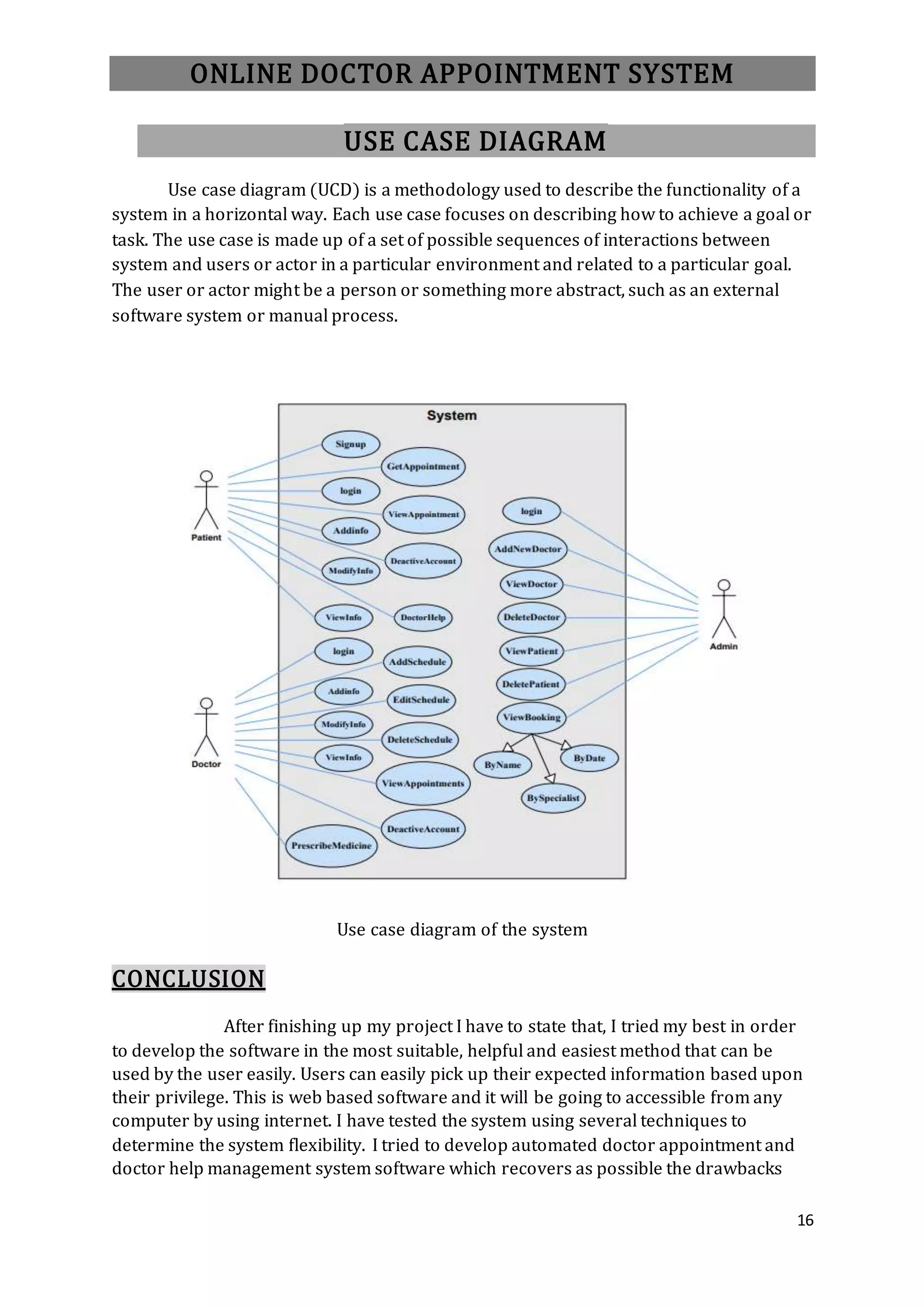 Online doctor appointment | DOCX | Operating Systems | Computer ...
