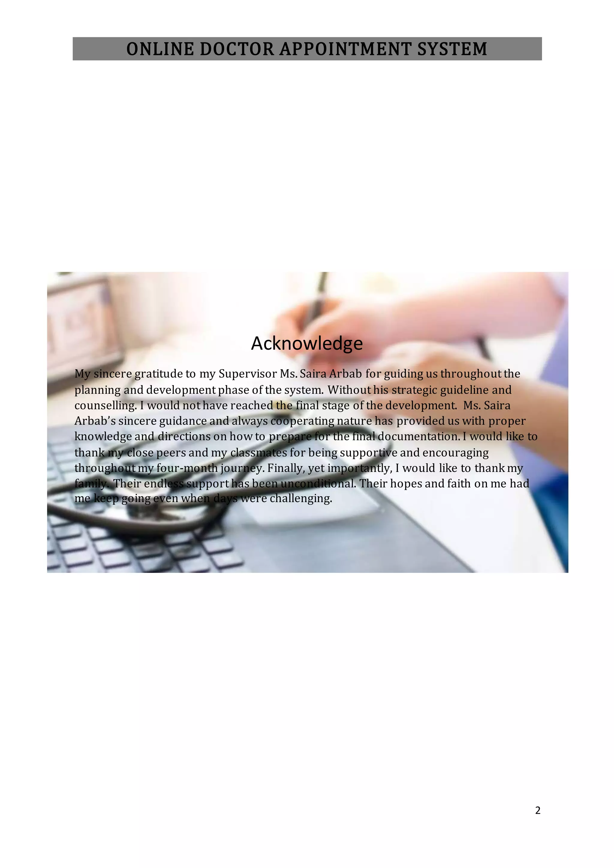 Online doctor appointment | DOCX | Operating Systems | Computer ...