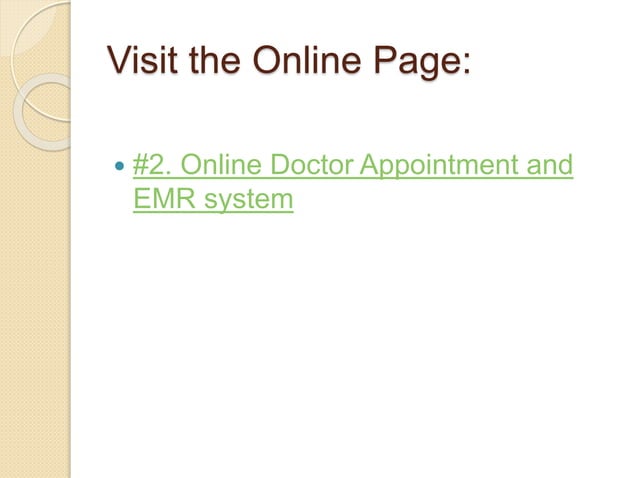 Online doctor appointment and emr system | PPTX | Operating Systems | Computer Software and ...
