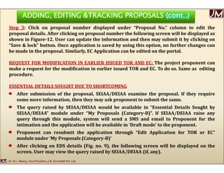 Online EC application submission process by Dr. RL Meena | PDF