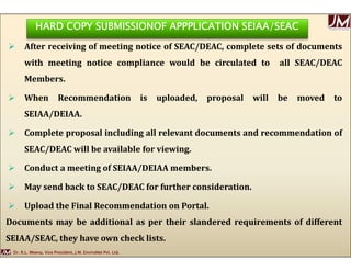 Online EC application submission process by Dr. RL Meena | PDF