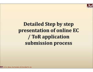 Online EC application submission process by Dr. RL Meena | PDF