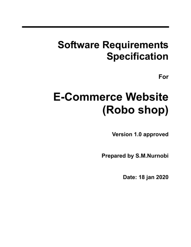 Online ecommerce website srs | PDF