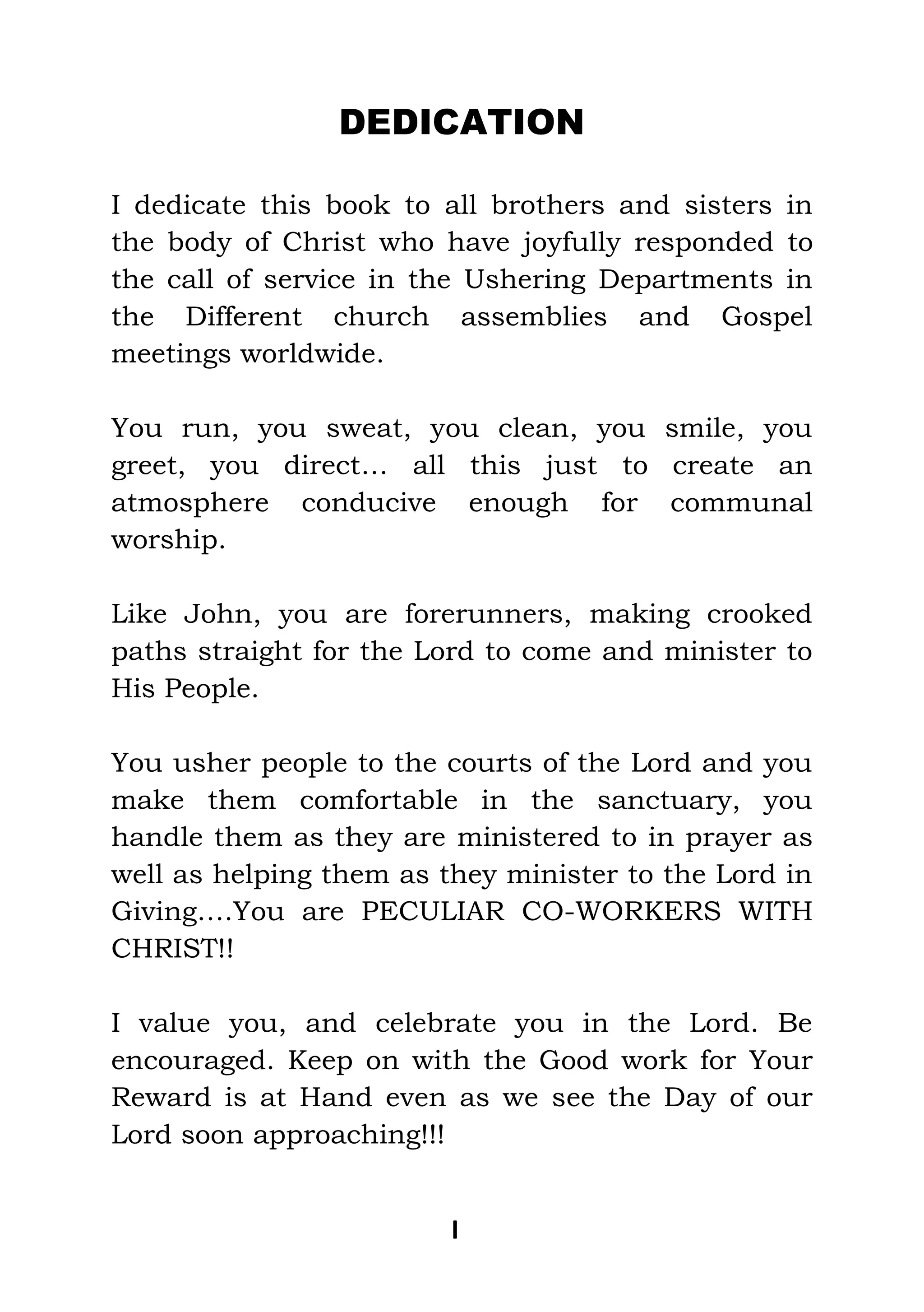 THE ART OF EFFECTIVE CHURCH USHERING TRAINING MANUAL | PDF